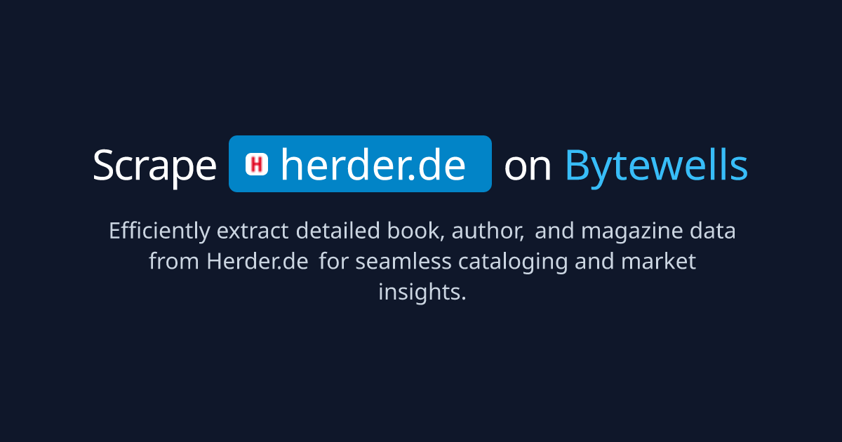 Scrape herder.de | Bytewells