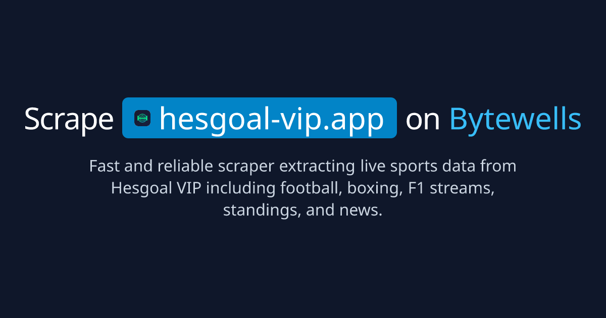 Scrape hesgoal-vip.app | Bytewells