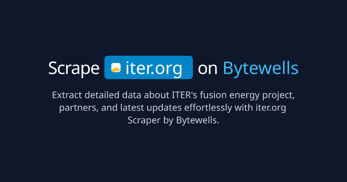Scrape iter.org | Bytewells