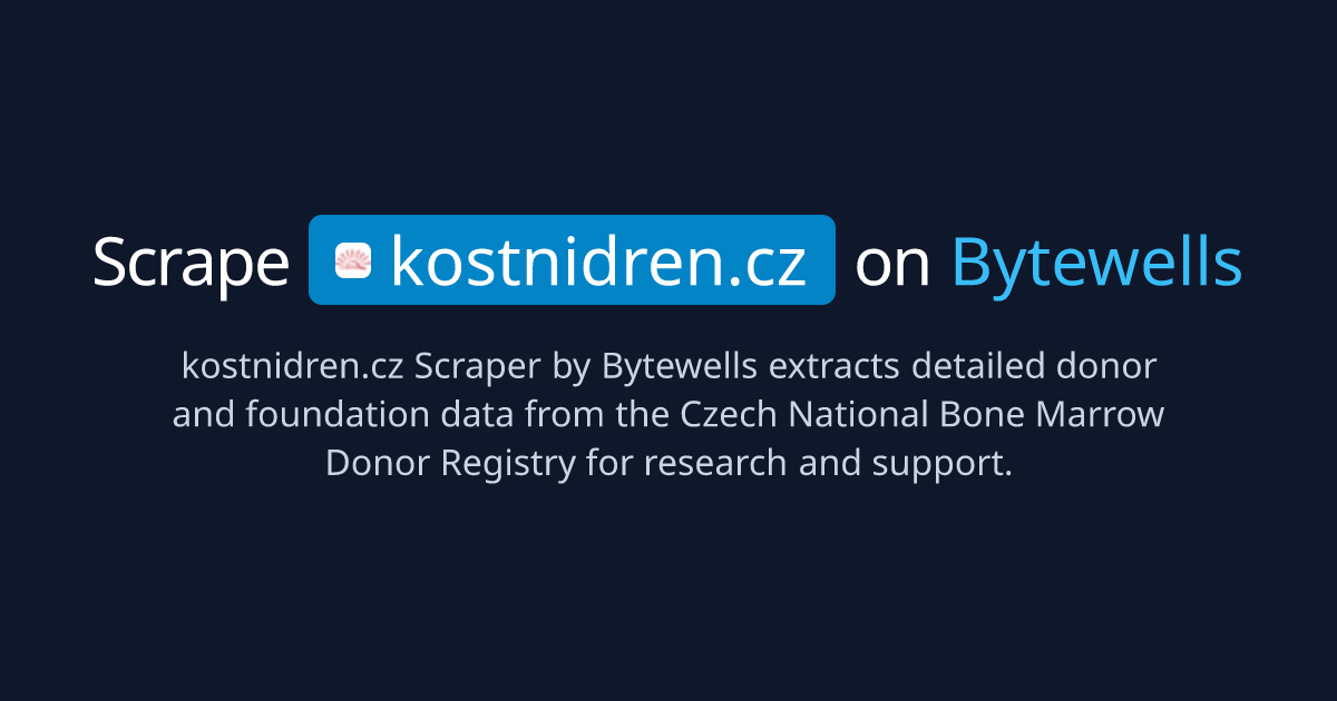 Scrape kostnidren.cz | Bytewells