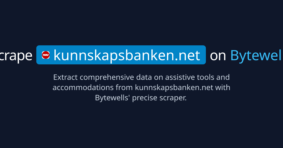 Scrape kunnskapsbanken.net | Bytewells