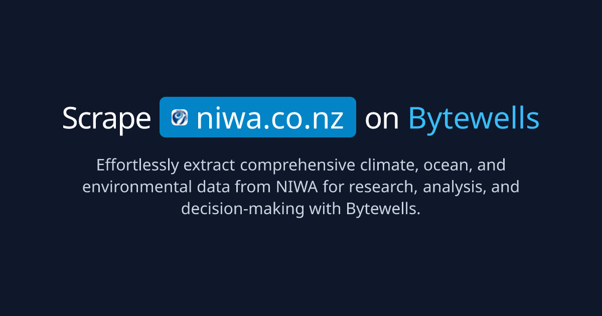Scrape niwa.co.nz | Bytewells