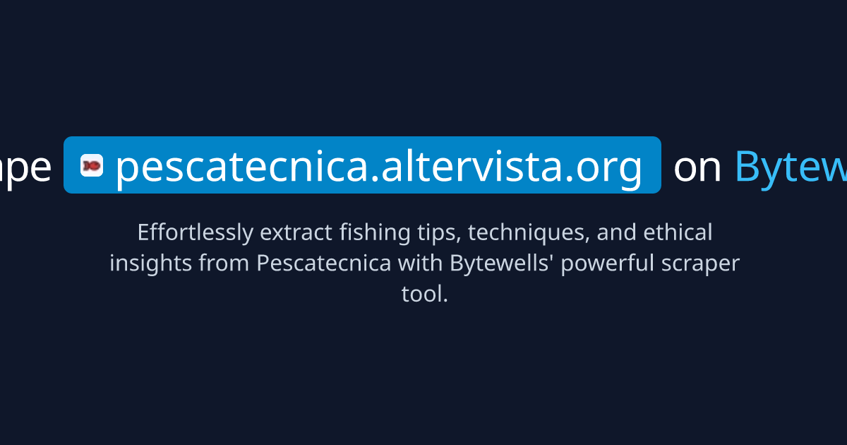 Scrape pescatecnica.altervista.org | Bytewells