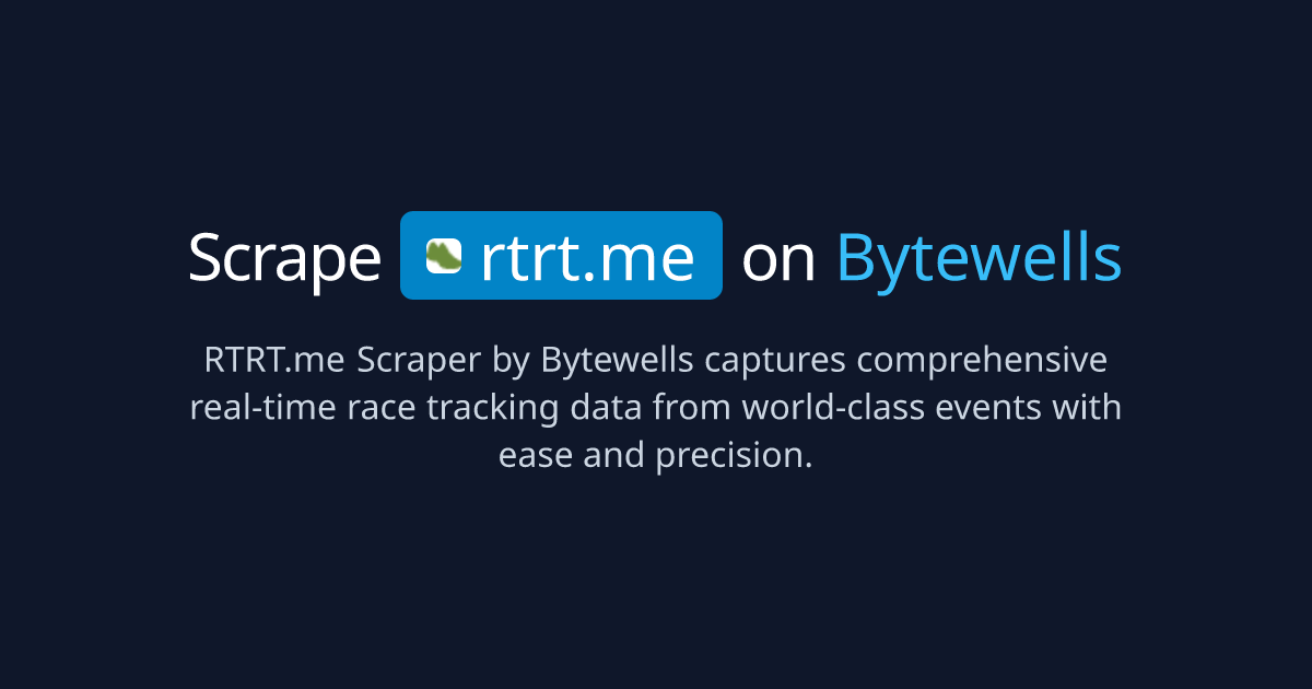 Scrape rtrt.me | Bytewells