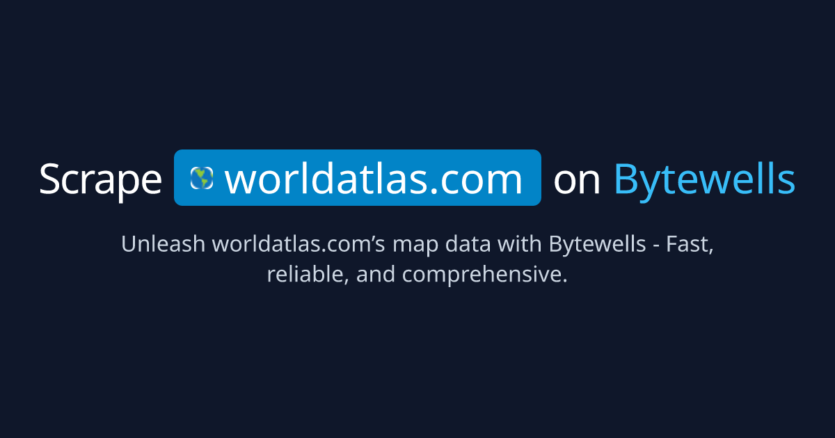 Scrape worldatlas.com | Bytewells